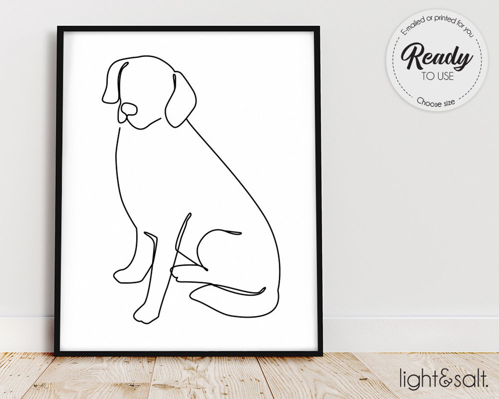 Dog One Line Drawing Labrador Retriever One Line Drawing - Etsy
