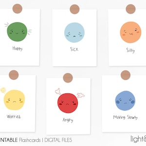 Emotions Flashcards Feelings Calm Corner, Zones of Regulation, Social ...