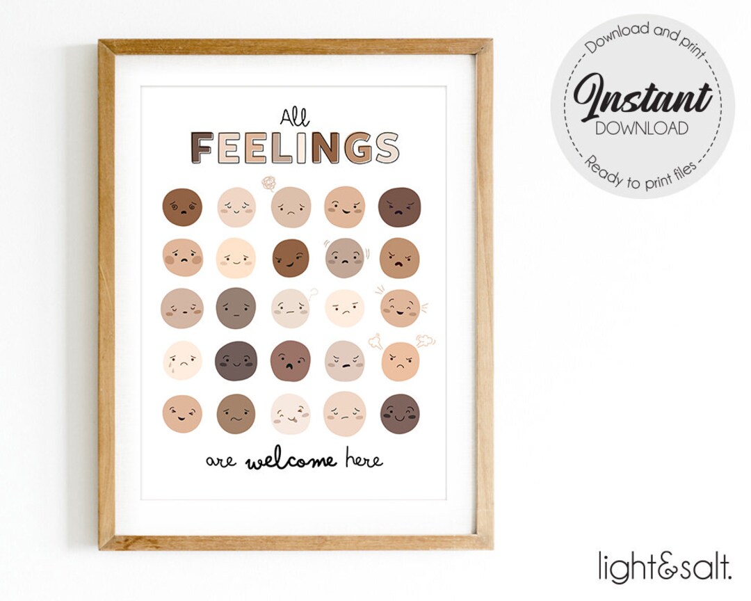 All Feelings Are Welcome Here, How Are You Feeling, Inclusive Artwork ...