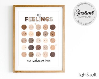 All Feelings Are Welcome Here How Are You Feeling Inclusive | Etsy