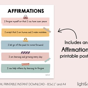 Self Forgiveness Worksheets, Inner Critic, Self Help, Coping Skills ...