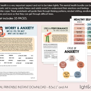 Teen Therapy Worksheets, Teen Mental Health, Teenager Coping Skills ...