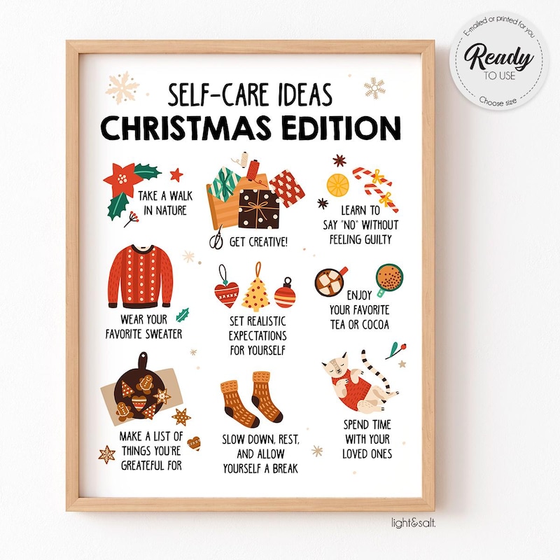 Christmas Mental Health Posters - Etsy