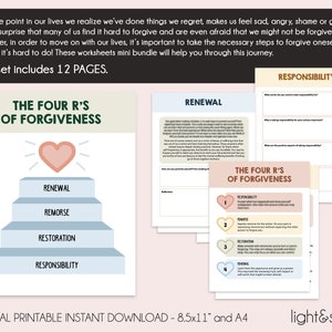 Self Forgiveness Worksheets, Inner Critic, Self Help, Coping Skills ...