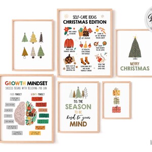Christmas Printable Gallery Wall Art Set of 6, Christmas Art Prints ...