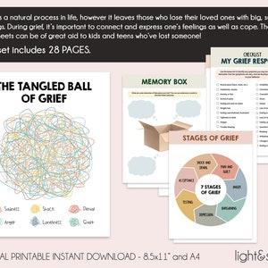 Grief Worksheets, Grief Journey Journal, Depression Worksheets, Anxiety ...