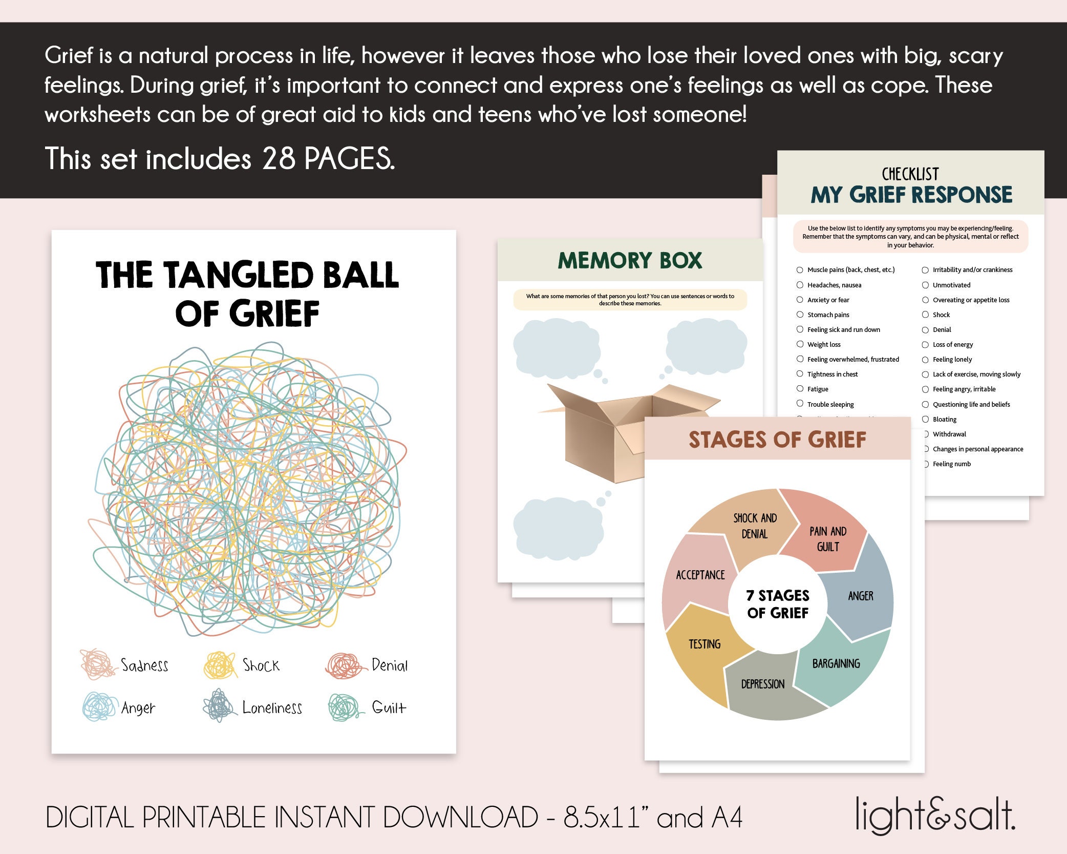 Grief Worksheets Grief Journey Journal Depression - Etsy Canada