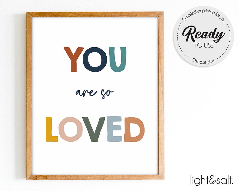 You Are Loved Poster Nursery Printable Nursery Wall Art - Etsy