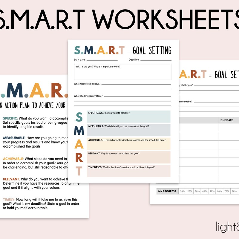 Smart Goals Template Pdf - Etsy UK