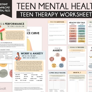 Teen Therapy Worksheets, Teen Mental Health, Teenager Coping Skills ...