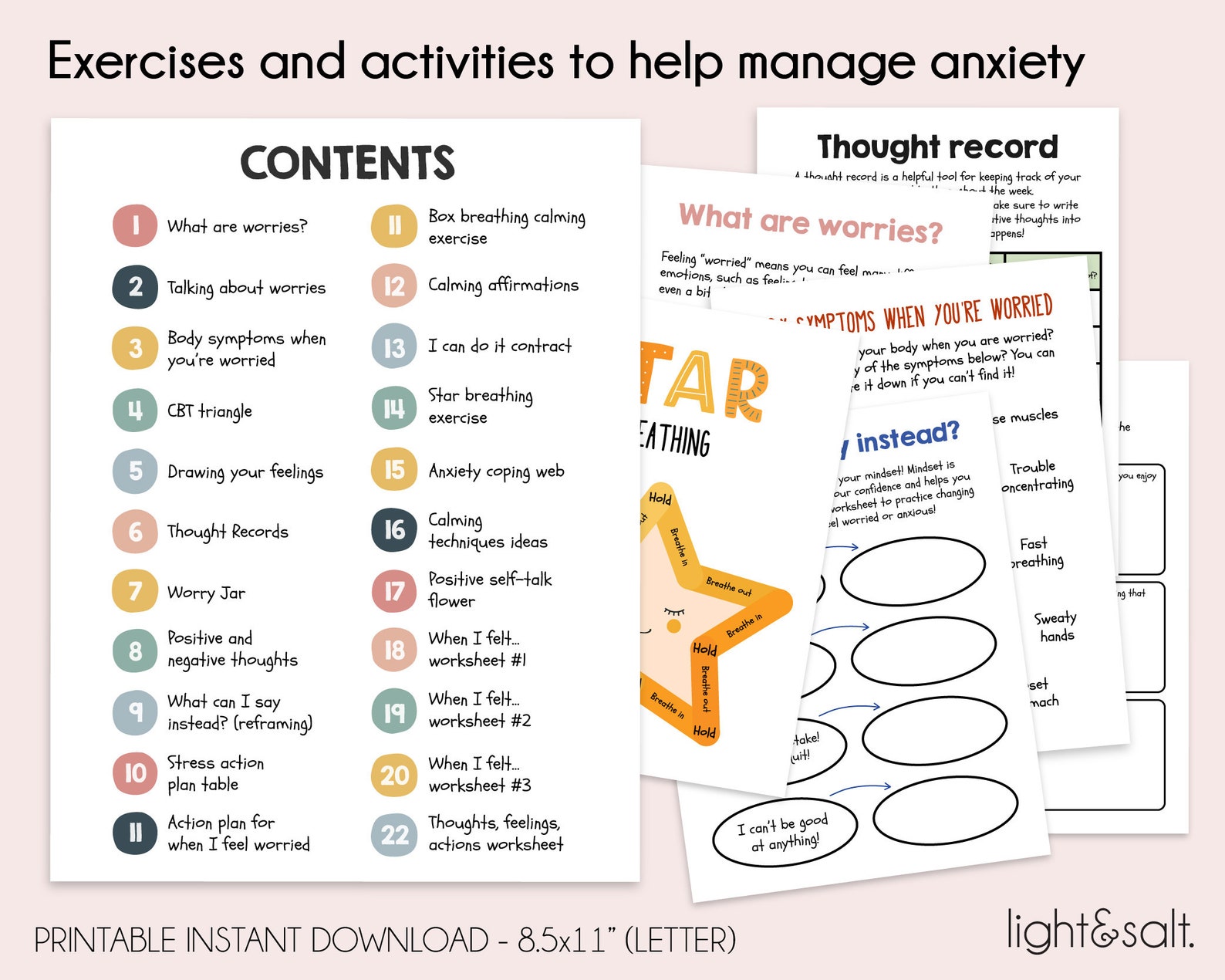 Counseling Worksheets Bundle School Counselor Therapy - Etsy