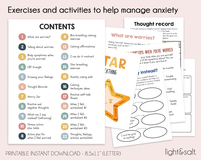 Counseling Worksheets Bundle School Counselor Therapy - Etsy