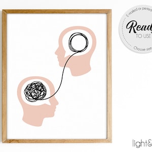 Talking Helps Poster, Mind Therapy, Talk Therapy, Therapy Office Decor ...