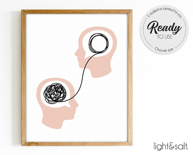 Talking Helps Poster, Mind Therapy, Talk Therapy, Therapy Office Decor ...