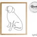Dog One Line Drawing, Labrador Retriever One Line Drawing Print, Dog ...