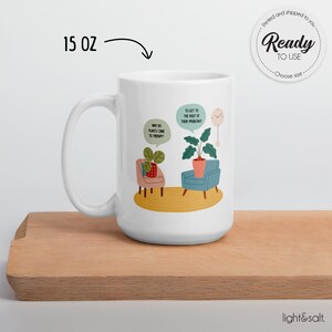 Why Do Plants Go to Therapy, Funny Therapist Mug, Mental Health Mug ...
