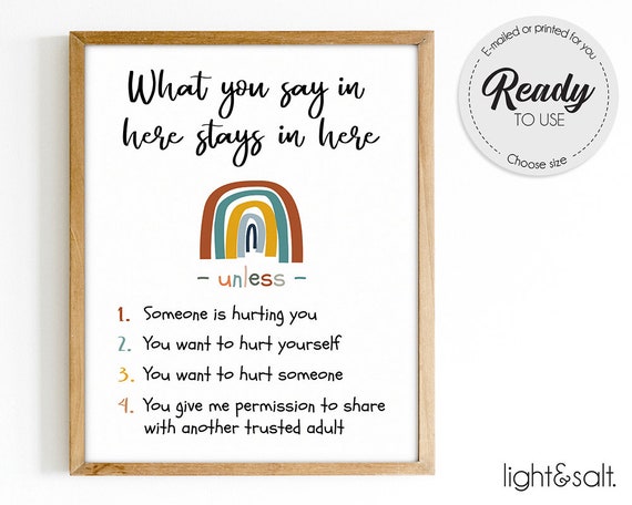 What You Say in Here Stays in Here Counselor Office Decor - Etsy