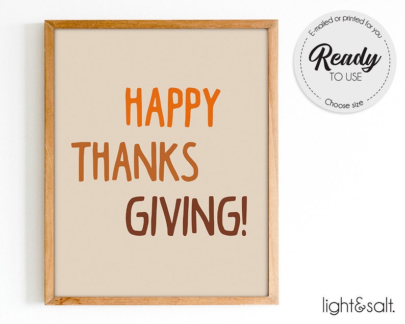 Thanksgiving Decor Gallery Wall Set of 8 Prints Mental - Etsy