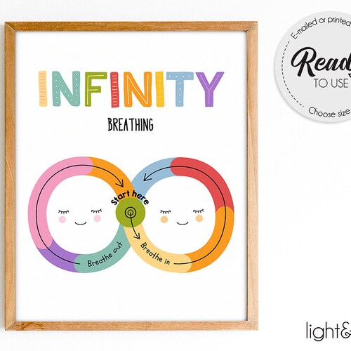 Infinity Breathing Poster Mindfulness Breathing Calm Down - Etsy