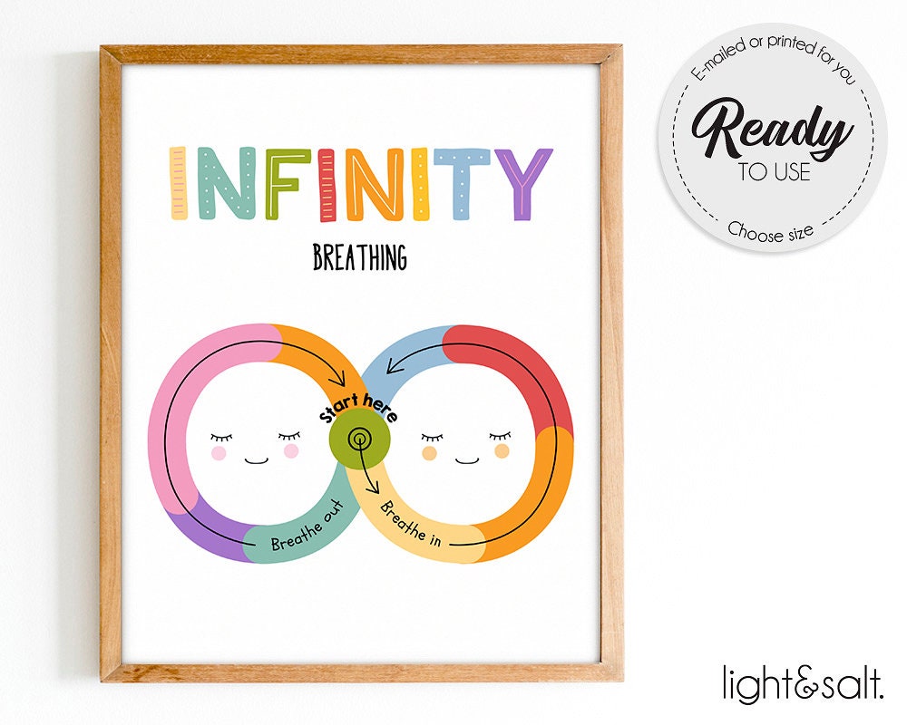Infinity Breathing Poster Mindfulness Breathing Calm Down - Etsy