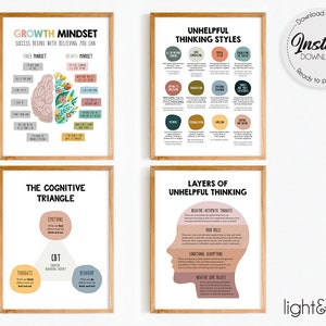 Cognitive Distortions Posters Bundle Set of 4, Calm Corner Poster ...