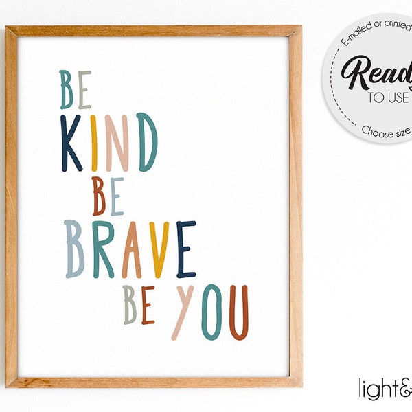 Be Kind Be Brave - Etsy