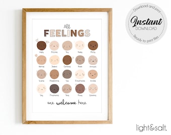 All Feelings Are Welcome Here How Are You Feeling Inclusive - Etsy