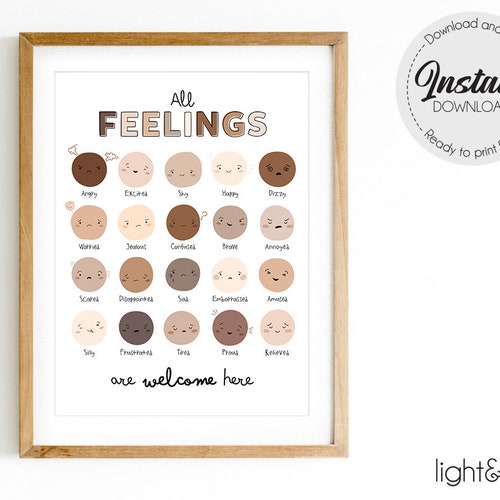 All Feelings Are Welcome Here How Are You Feeling Inclusive | Etsy