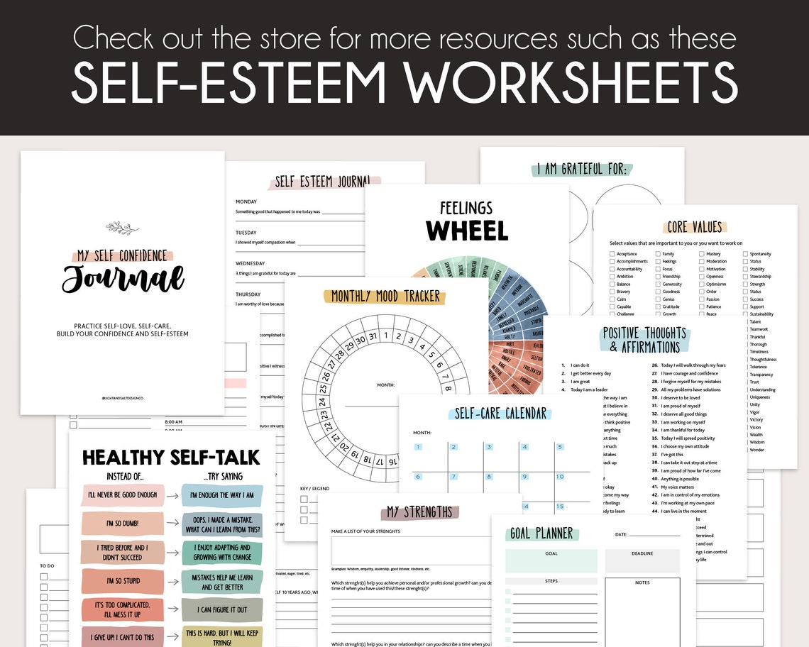 Self Care Checklist Daily Affirmations Poster Growth Mindset - Etsy