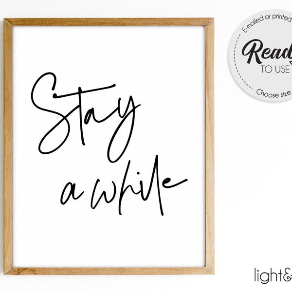 Stay Awhile - Etsy