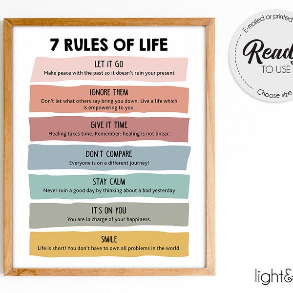 Rules of Life - Etsy