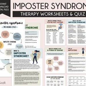 Self Worth Worksheets Bundle, Confidence, Imposter Syndrome, Self Care ...