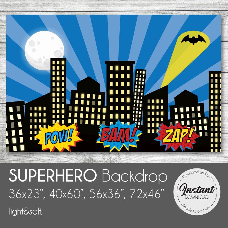 Super Hero Backdrop - Etsy