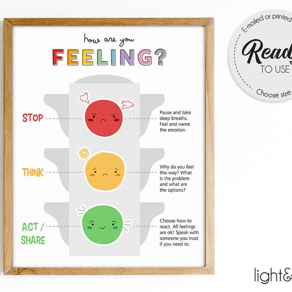 Traffic Light Emotion - Etsy
