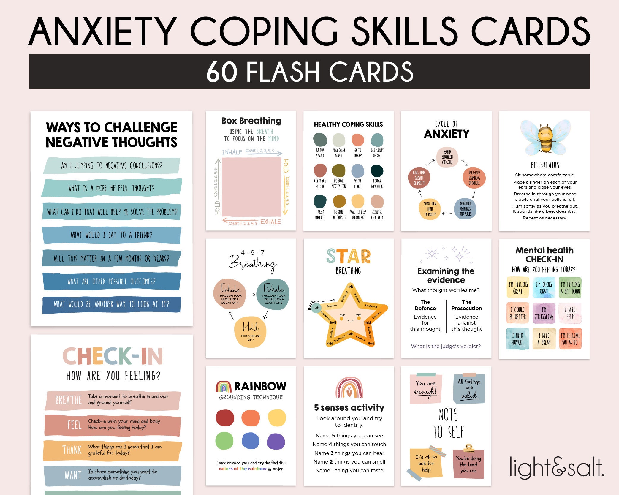 Coping Skills Bundle for Kids and Teens, Kids Anxiety Toolbox Bundle ...