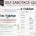 Self Sabotage Quiz, Self Sabotaging Quiz, Therapy Worksheets, Self Love ...