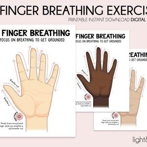 5 Finger Breathing Exercise, Hand Breathing, Grounding Technique ...