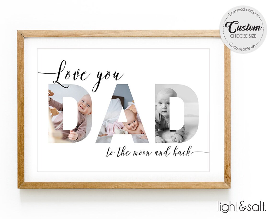 Fathers Day Print Custom Photo Print Daddy Photo Print Dad - Etsy