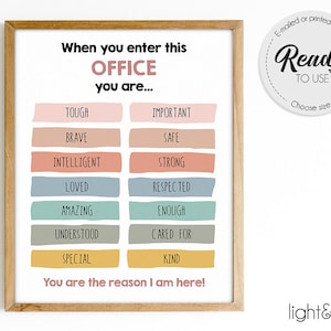 Therapy Office Sign, When You Enter This Office, School Counselor ...