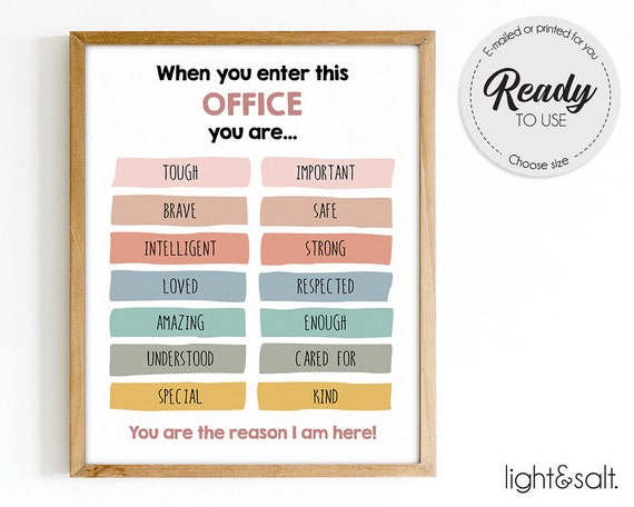 Therapy Office Sign When You Enter This Office School | Etsy