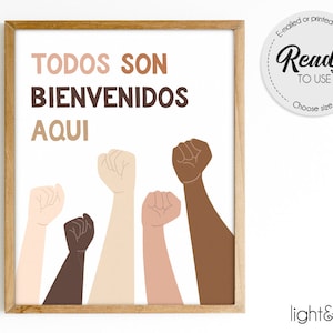 Todos Son Bienvenidos Aqui, Igualdad, BLM, Children Hands, All Are ...