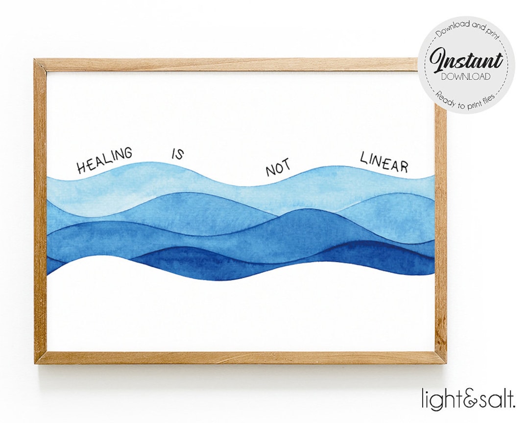 Healing is Not Linear, Mental Health, Self Care, Self Love Poster ...