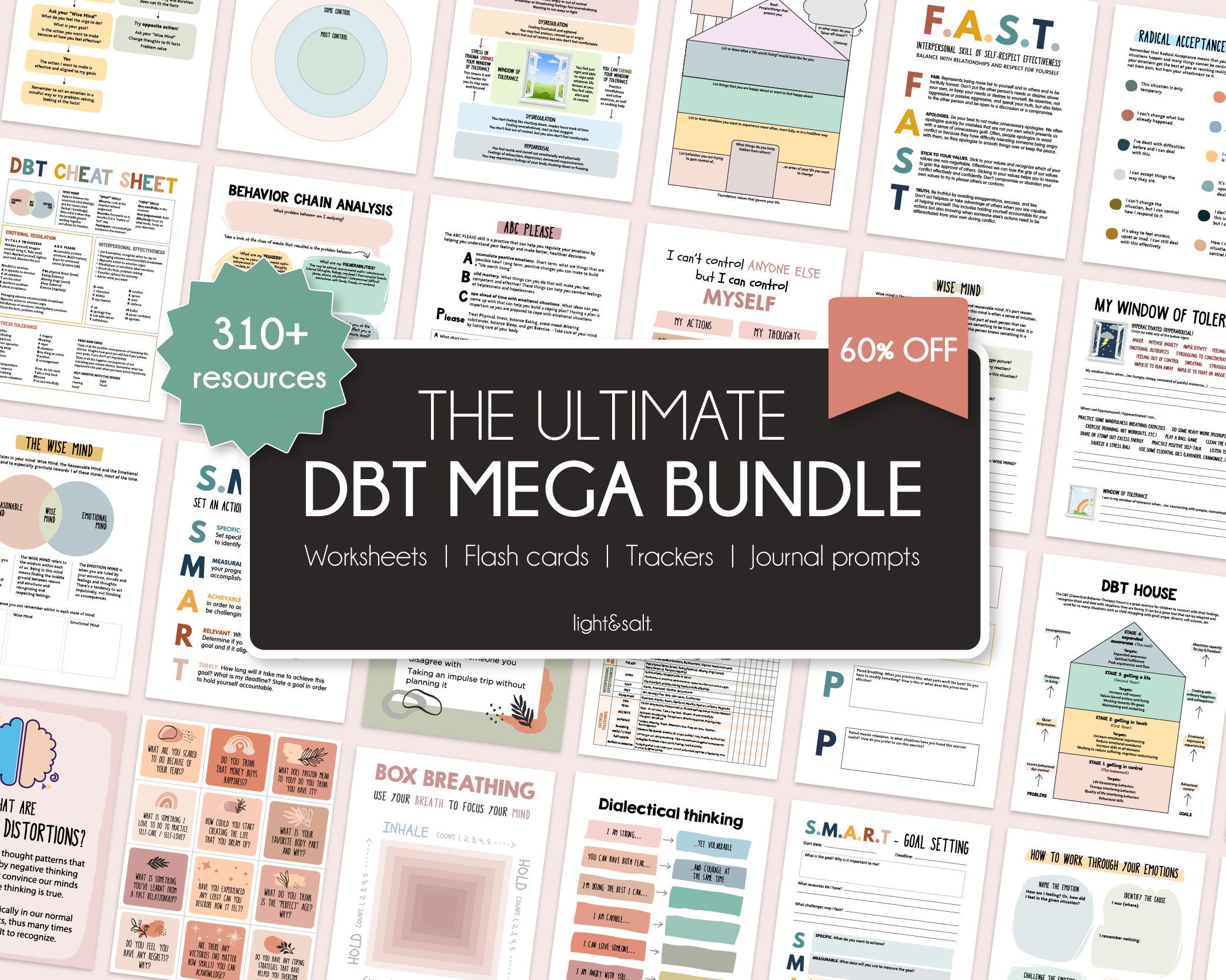 DBT Bundle, 60% Off, DBT Therapy, Social Emotional Learning, Therapy ...