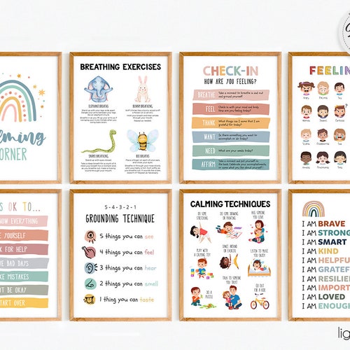 Calming Strategies Poster Bundle Set of 8 Calming Corner - Etsy