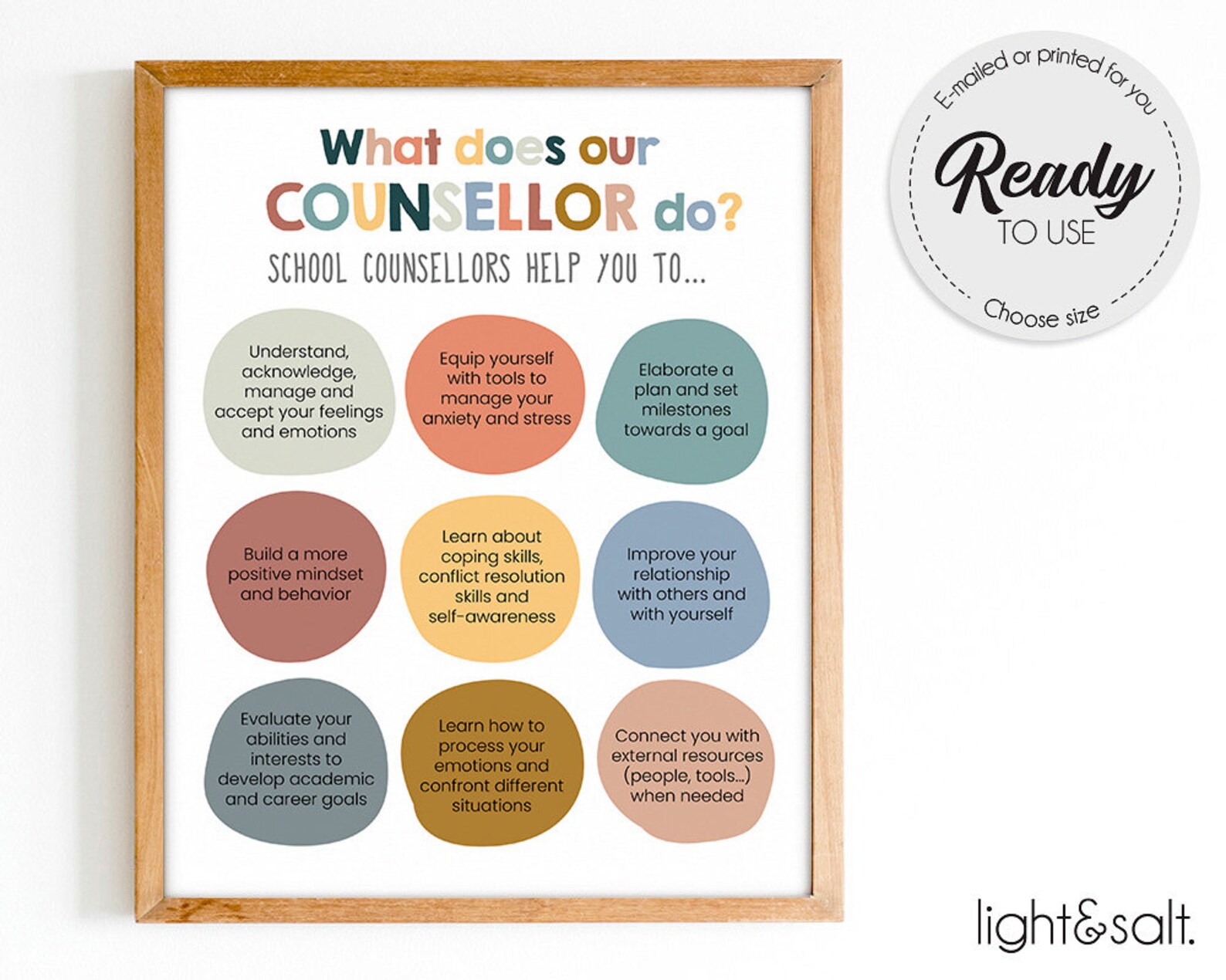 School Counselling Office Sign Door, School Counsellor Office, Therapy ...