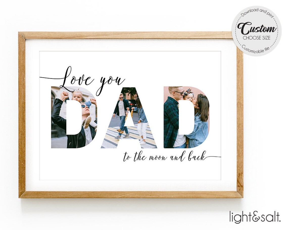 Fathers Day Print Custom Photo Print Daddy Photo Print Dad - Etsy