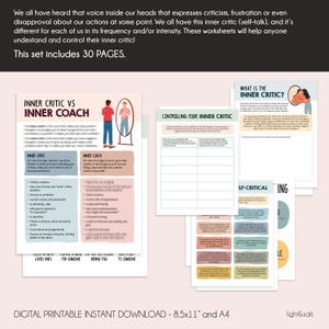 Inner Critic Workbook, Self Esteem Worksheets, Self Help, Circle of ...