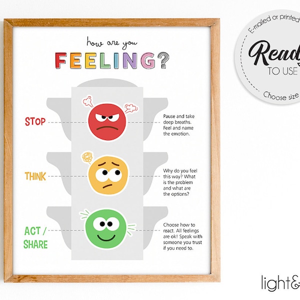 Traffic Light Emotion - Etsy