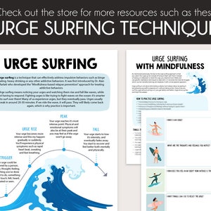 Urge Surfing Poster, Minfulness Technique, Addiction Recovery, Sobriety ...