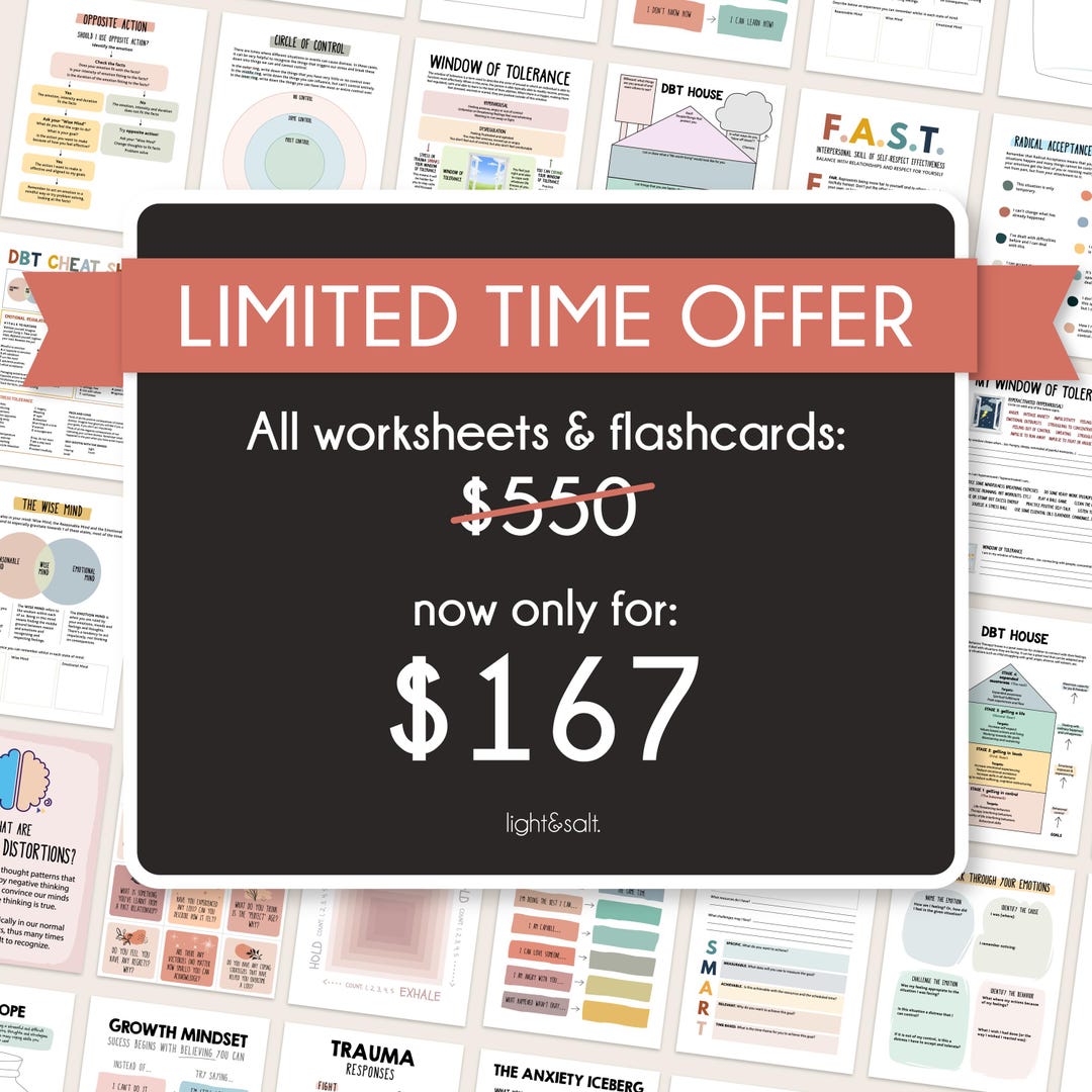 Whole Shop Therapy Worksheets Bundle, 70% Off, Anxiety, Depression ...